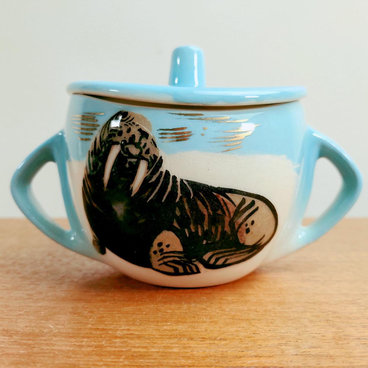 Vintage Matthew Adams Pottery | Alaska | Covered Sugar | Walrus | 1950 ...