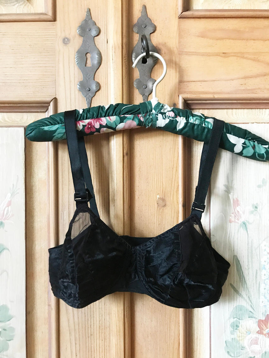 Vintage 40s satin bra / 1940s black satin mesh bra / bombshell ...