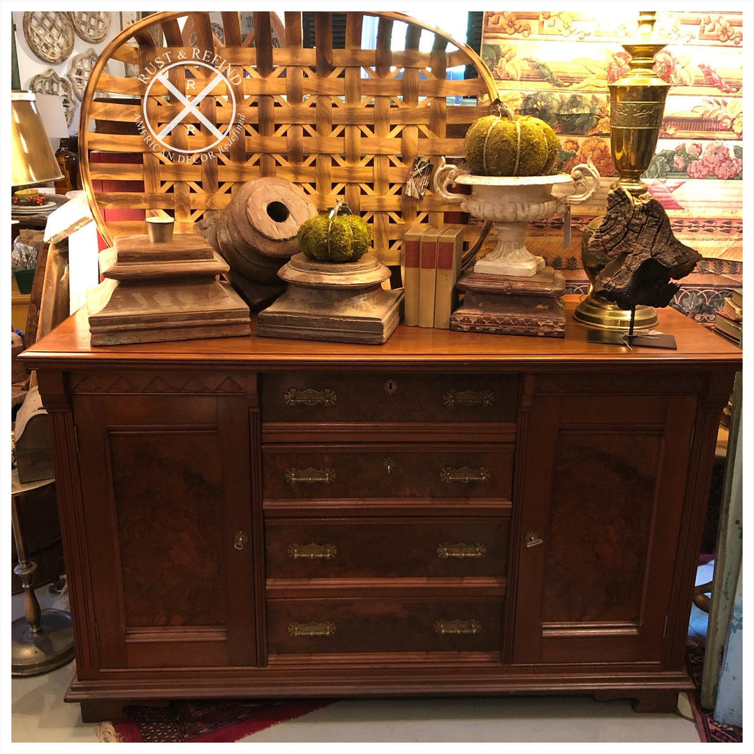 Victorian Eastlake Buffet Server, late 1800s | Rust & Refind | Aldie, VA