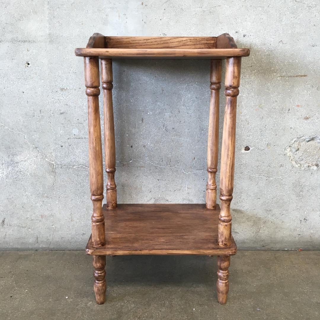 Vintage Wood Telephone Table | Urban Americana | Long Beach, CA