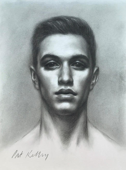 Portrait of a Man, Original Drawing, Male Portrait Study, Handsome ...