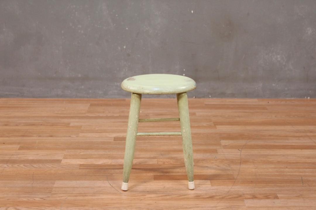 Petite Shabby Mint Stool | Furnish Green | Midtown Manhattan - New York, NY