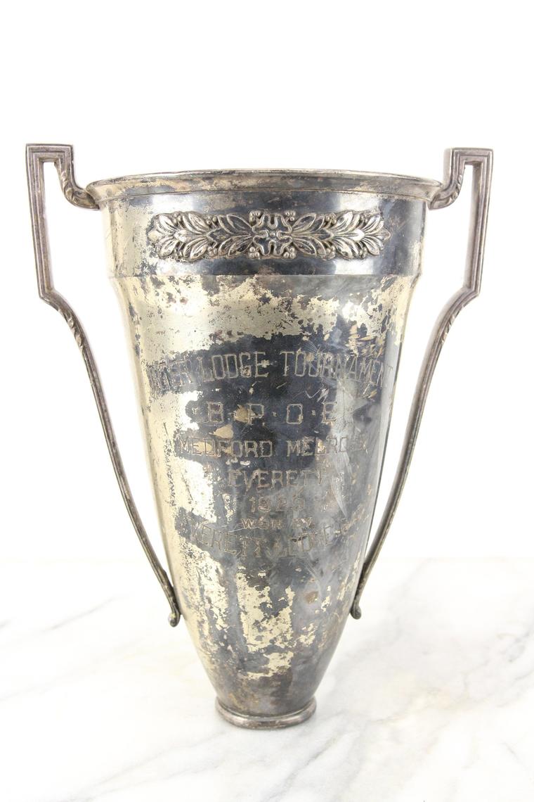 Medford, Melrose, and Everett Elks Inter Lodge Tournament Trophy, 1929 ...