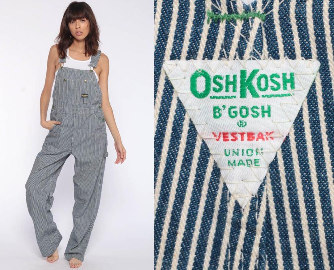 Osh Kosh Overalls Striped Overalls 80s Denim Osh Kosh Jeans | Shop ...