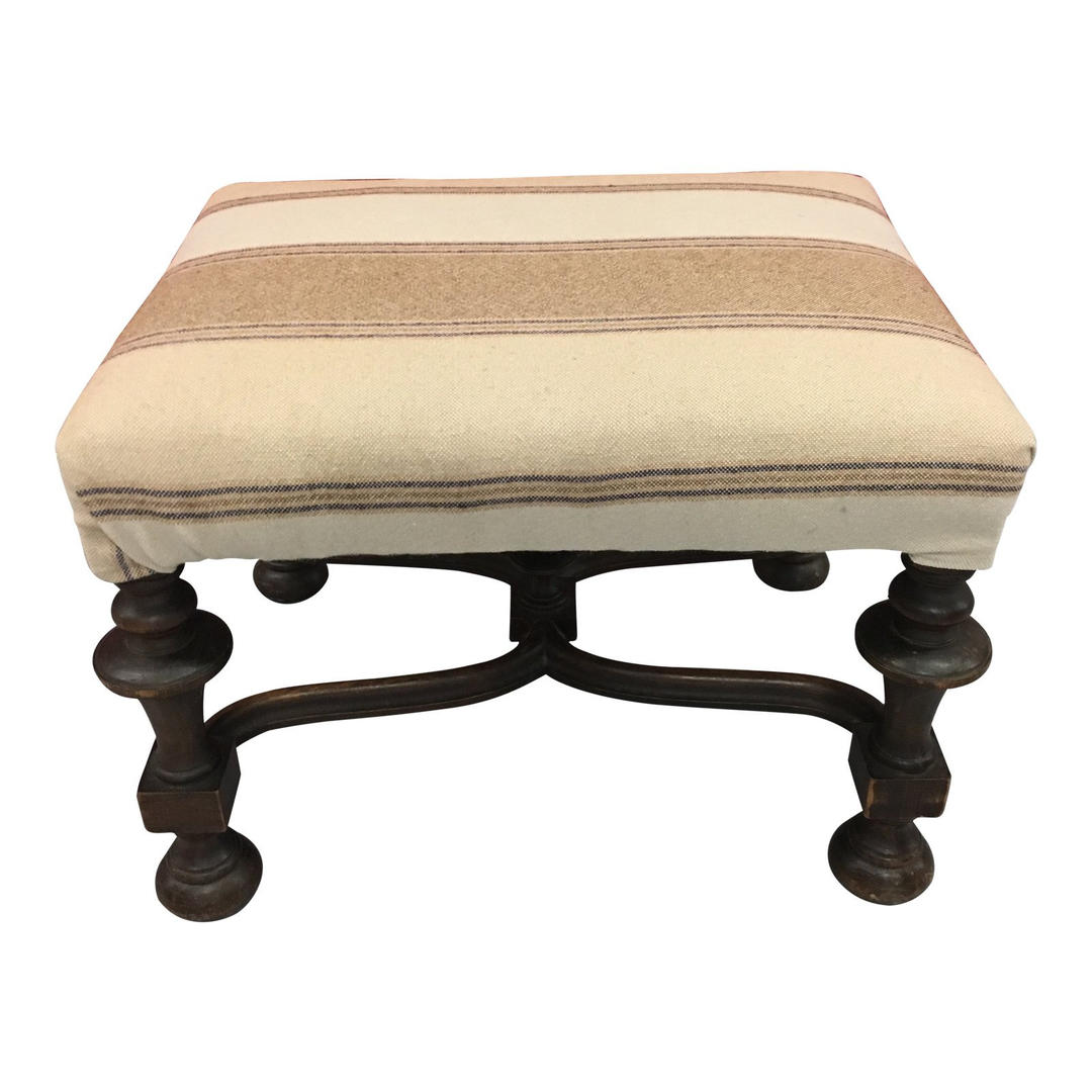 Victorian Upholstered Footstool Vintage Stool Boho Decor by ...