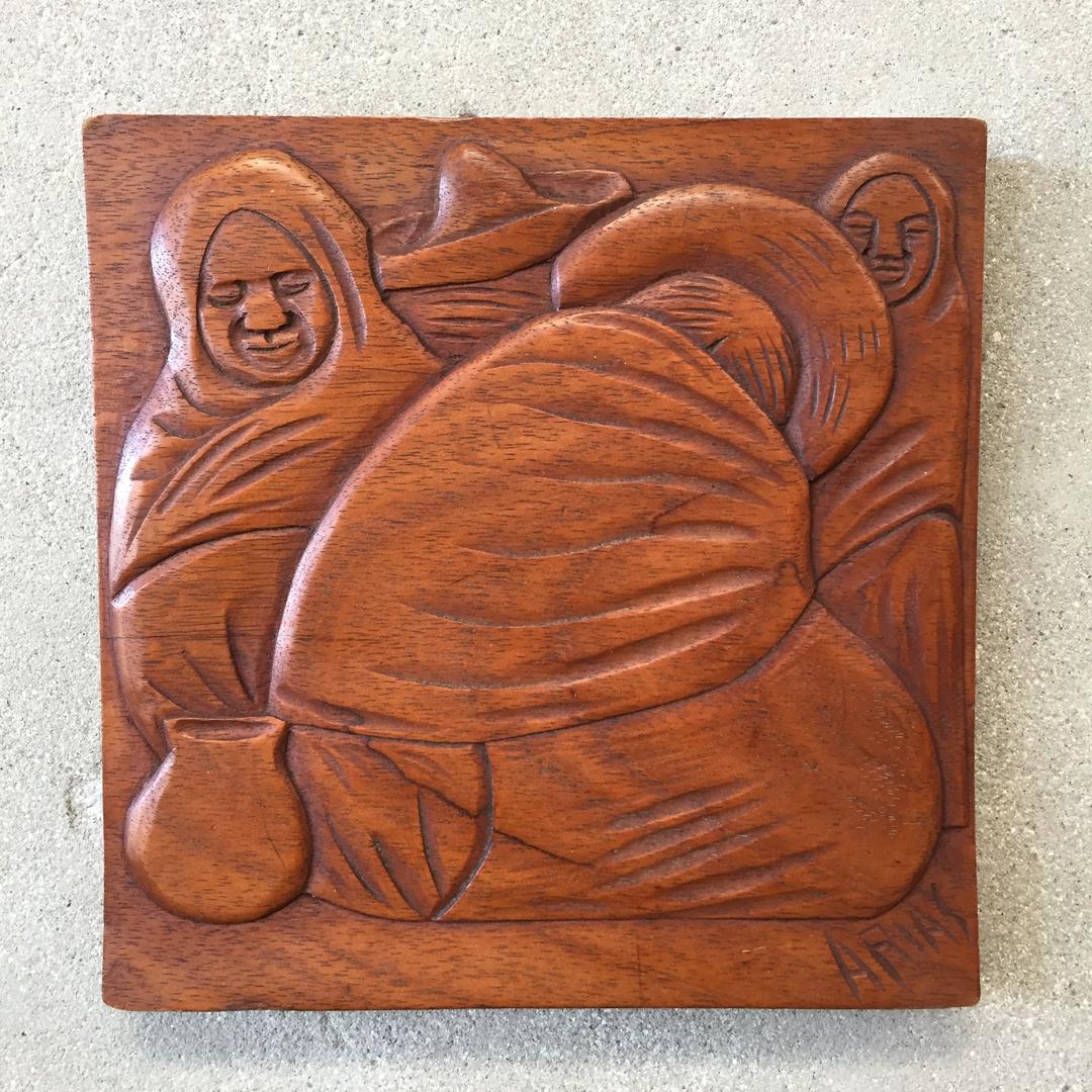 Vintage Mexican Bas Relief Wood Carving by Arias | Urban Americana ...