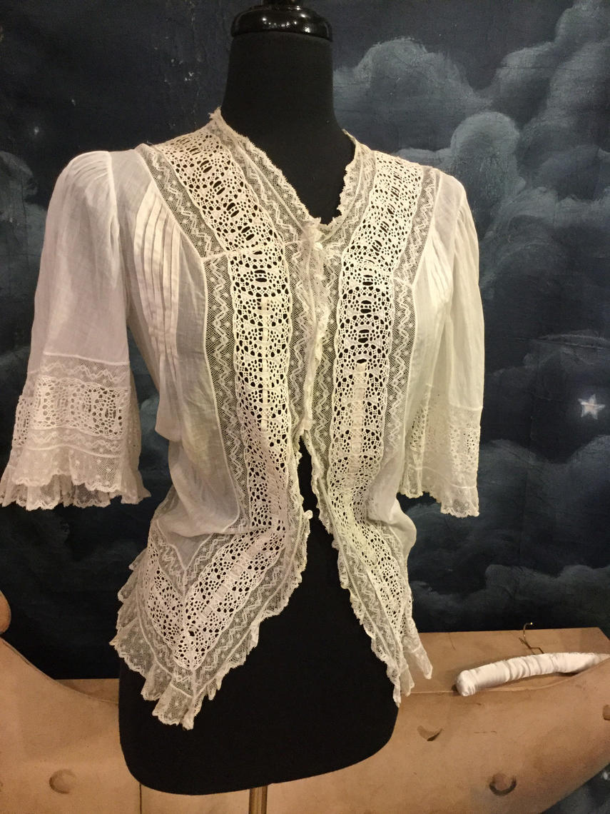 Vintage 1900s 1910s Edwardian White Lace Blouse - M/L | Paper Moon ...