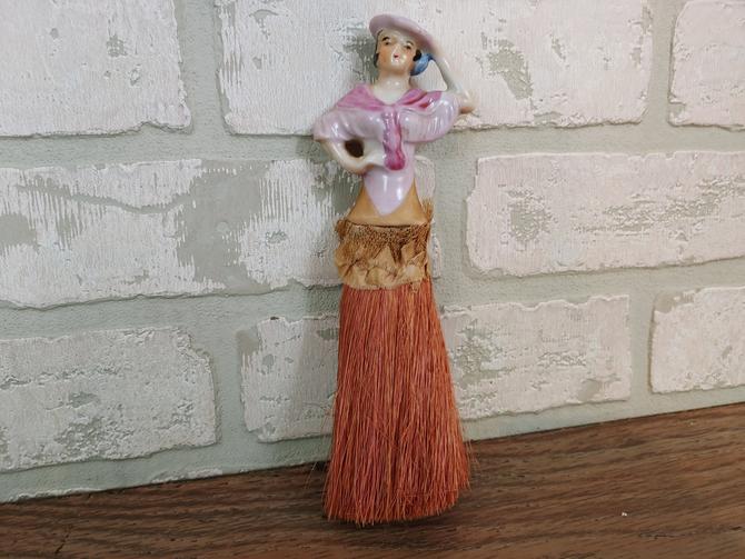 Art Dolls Victorian Porcelain Half Doll Wisk Broom Art & Collectibles ...