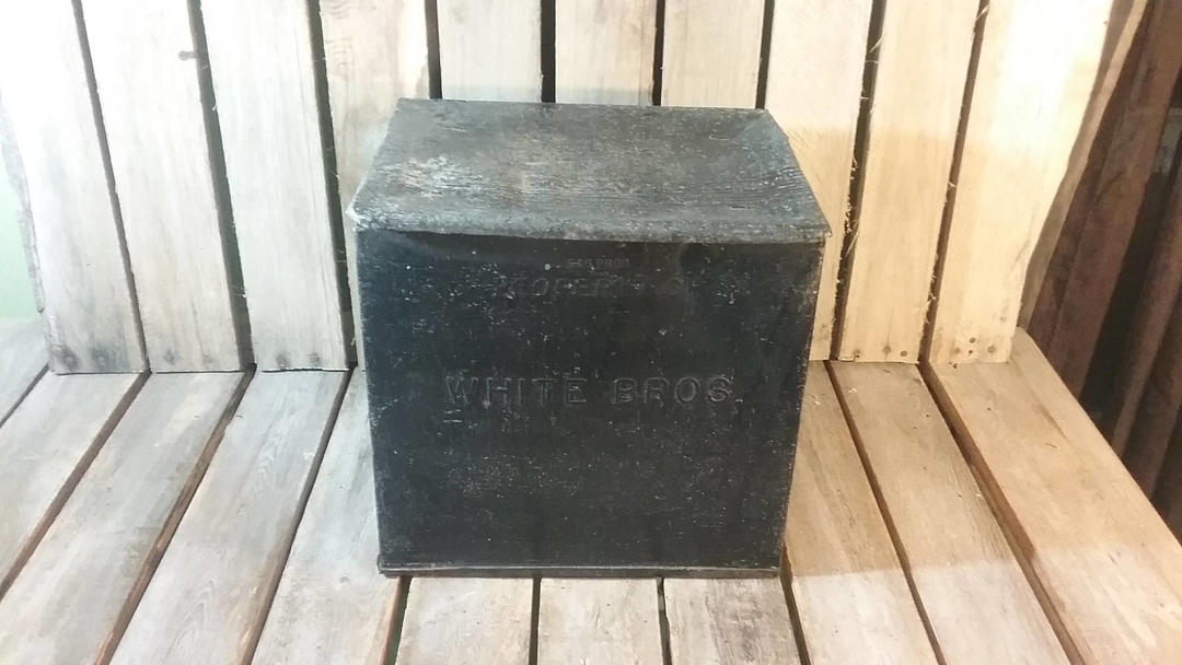 Metal Milk Box, White Bros Milk Box, Vintage Milk Box, | Up the Antique ...