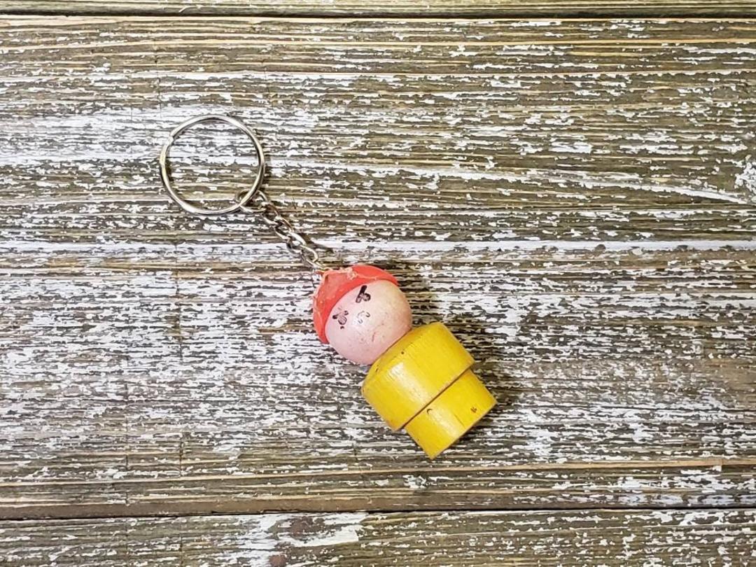 1970s Vintage Fisher Price Little People Keychain, Frowning Angry Boy ...