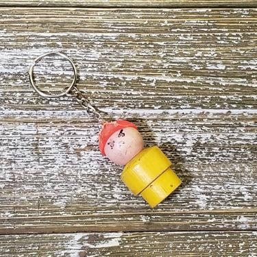 1970s Vintage Fisher Price Little People Keychain, Frowning Angry Boy ...