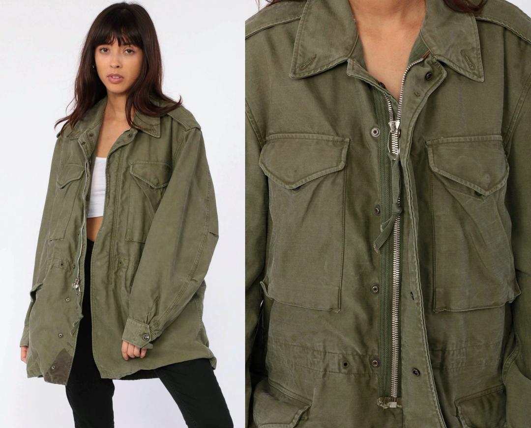 Commando Jacket Military Jacket 50s Coat Army Field Cargo Utility ...