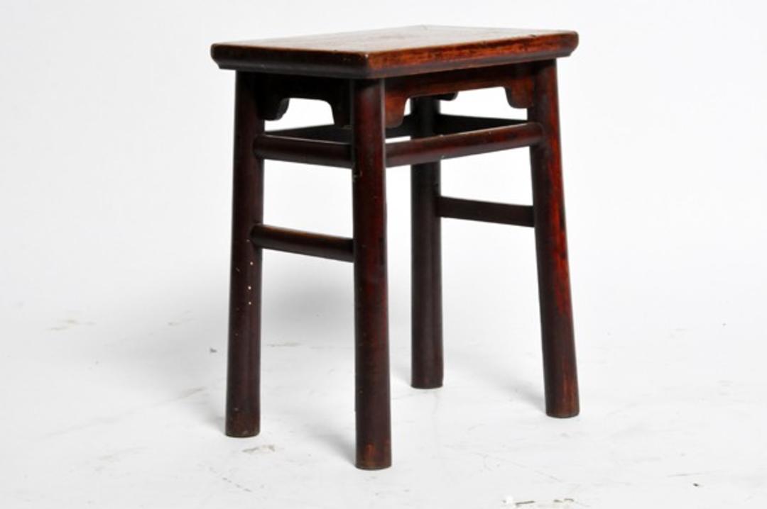 Chinese Stool with Round Legs with Original Lacquer | The Golden ...