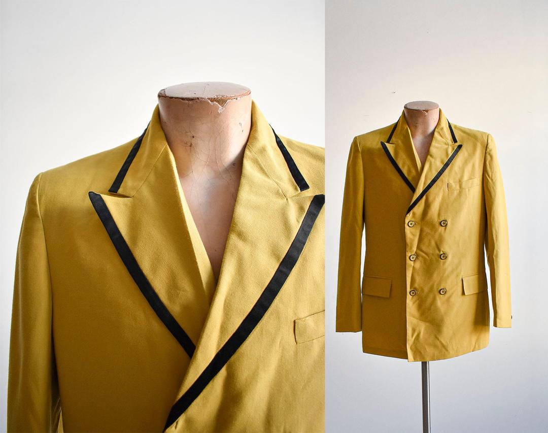 1970s Mustard Yellow Mens Suit Jacket | Milk & Ice | Baltimore, MD