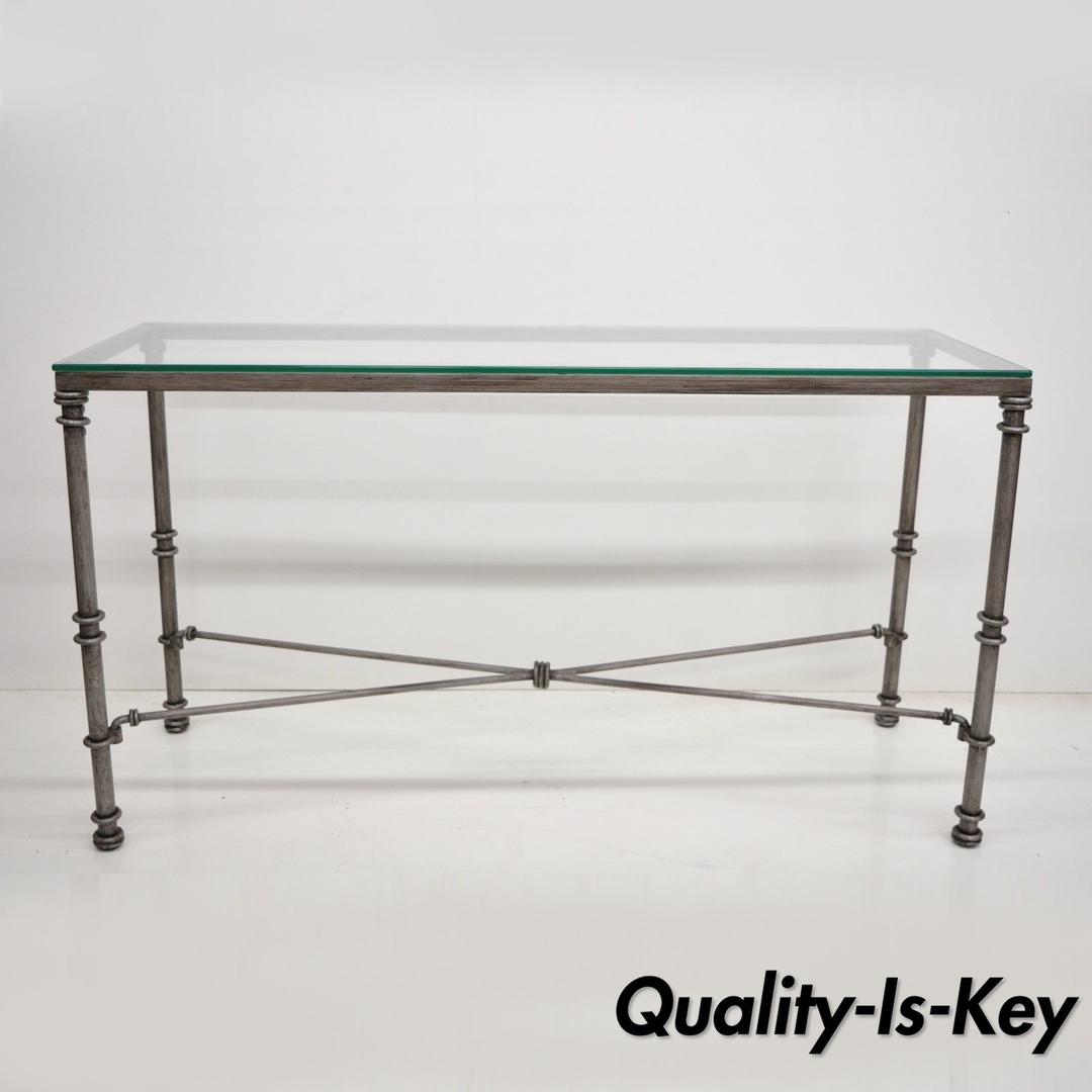 Pier 1 Medici Collection Pewter Iron Console Hall Sofa Table with ...
