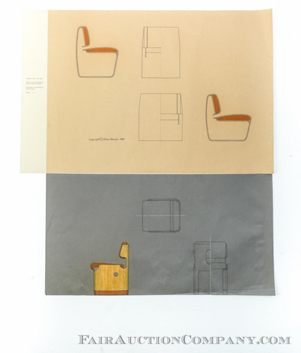 Design Drawings of a Chair | Fair Auction Co | Fort Washington, MD
