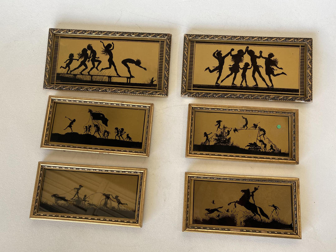 THE FOUR SEASONS Silhouette Print in Original Frame by Fidus, | Harvey ...