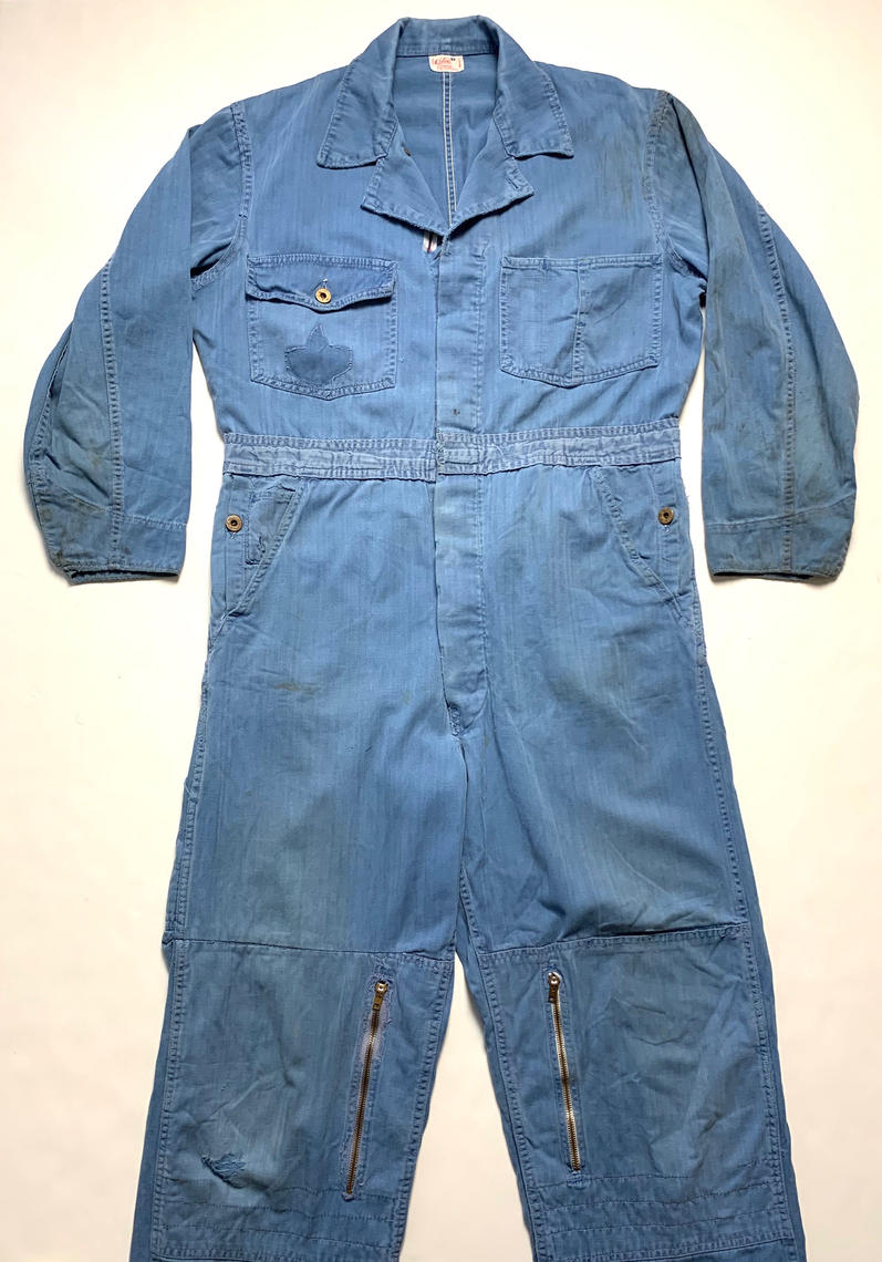 Vintage 1950s Herringbone Twill Coveralls ~ size 40 R ~ Work Wear ...