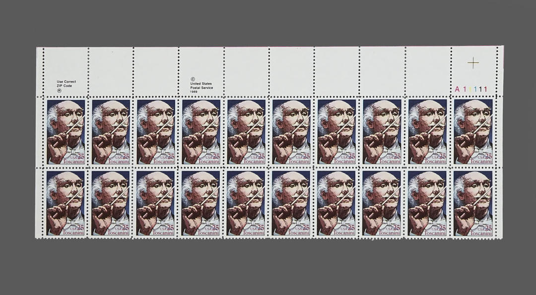 Set of 20 1989 Arturo Toscanini Conductor Music Postage Stamps 25 Cent ...