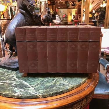 Antique Faux Leather Book Hidden Bar Cabinet | Vintage Grind House ...