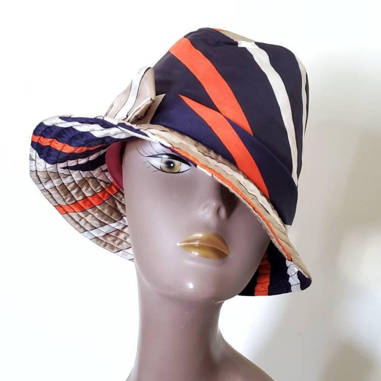 Frank Olive 1960s silk bucket hat, orange cloche | Erstwhile Style ...