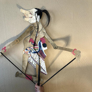Vintage Indonesian Shadow Puppet with Jointed Arms and | Retro ...