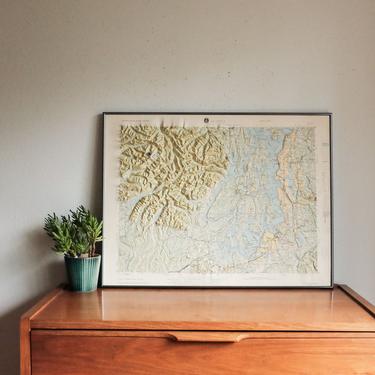 Topgraphic Raised Relief Map SEATTLE- 1961 US Army Corps. | Microscope ...