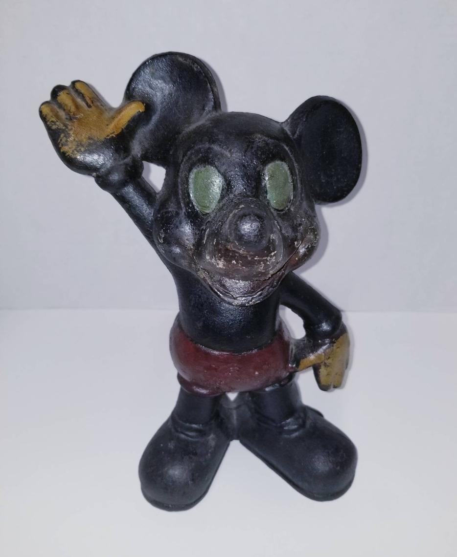 Large heavy cast iron Mickey Mouse coin bank | MOB Vintage | Kensington ...