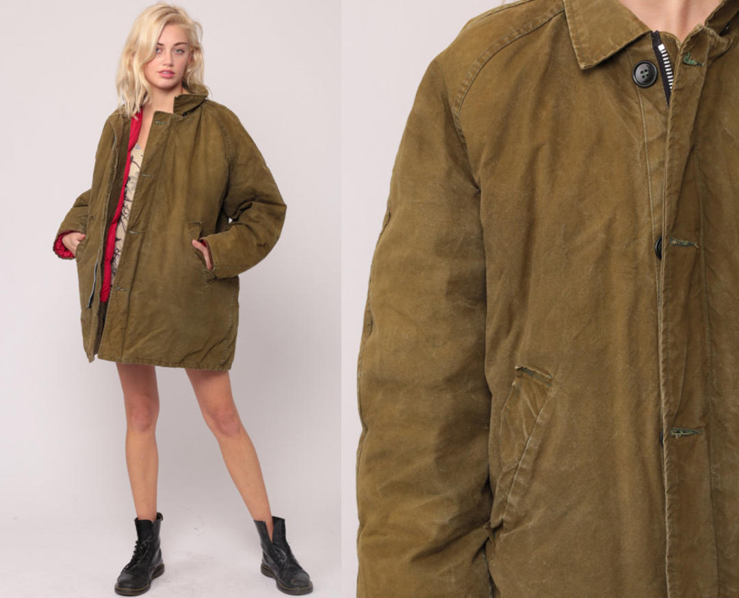 Down Parka Jacket Army Coat Military Goose Down 80s Commando | Shop ...