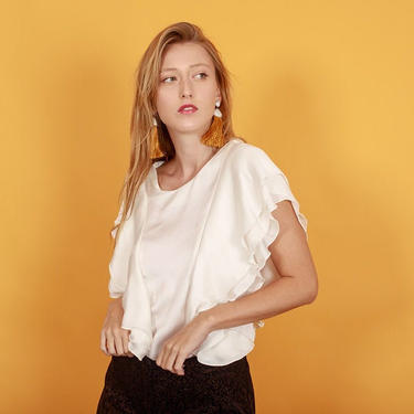 70s Wine Red Ruffles Blouse Vintage Victorian Bib Formal Blouse by ...