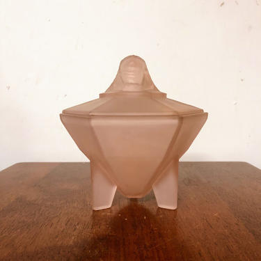 Vintage 1930s Beaumont Glass Pink Satin Art Deco | Over the Years ...
