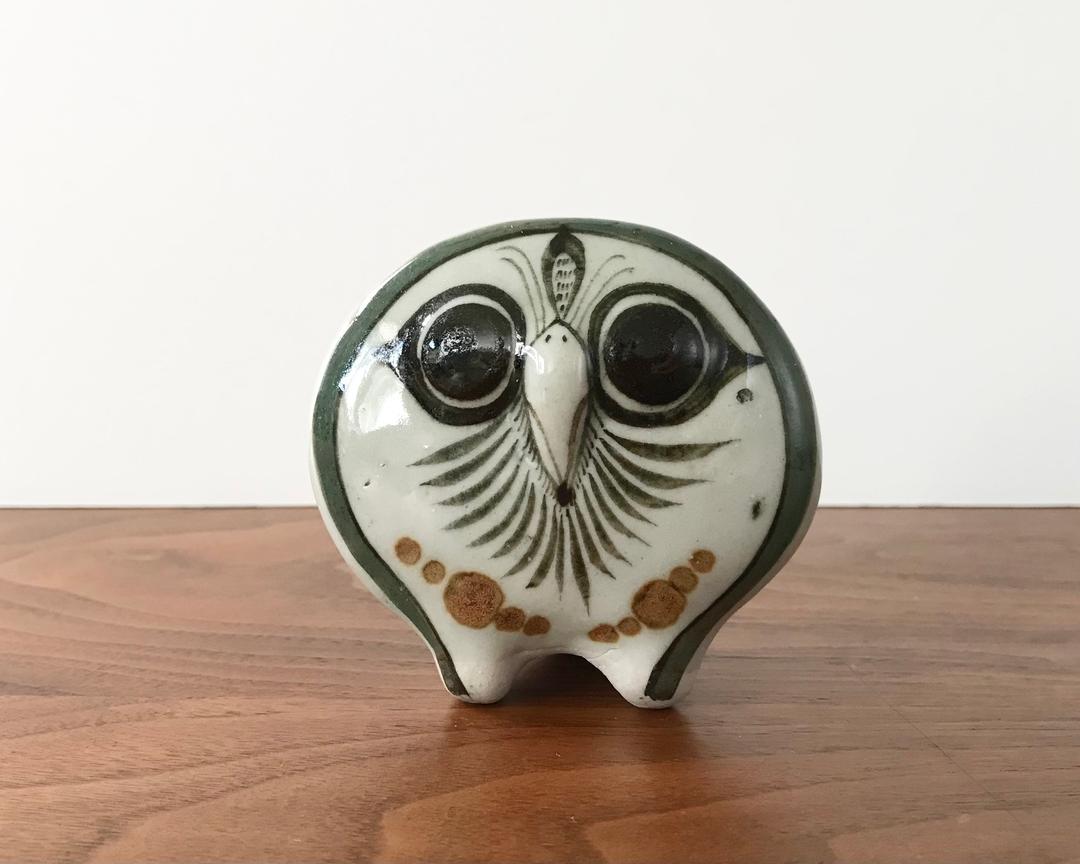 Jorge Wilmot Folk Art Pottery Owl from Tonala Mexico | The Thrifty ...