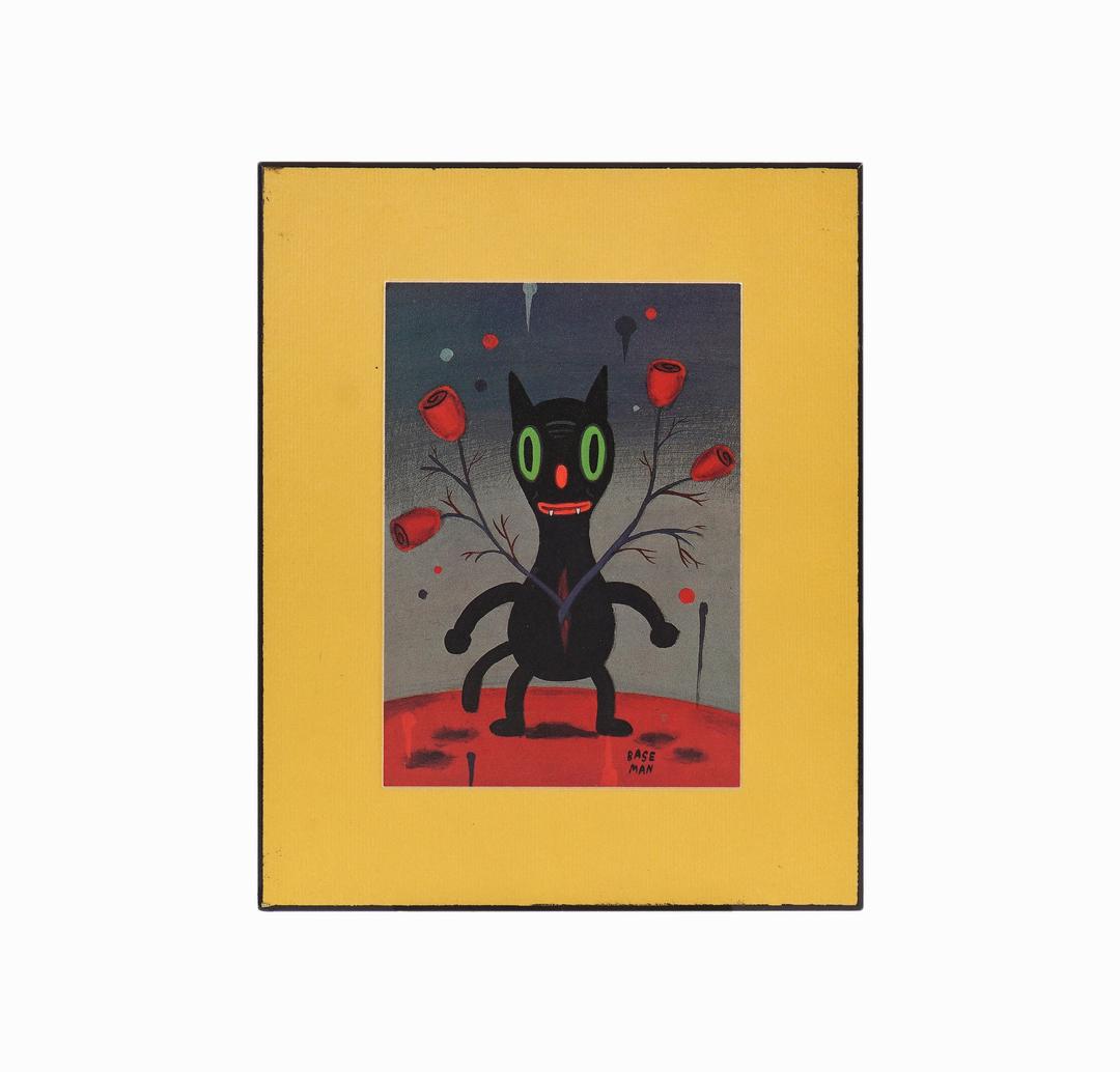 Gary Baseman "Blackie the Cat" Wall Print on Board | Vintage Inquisitor ...
