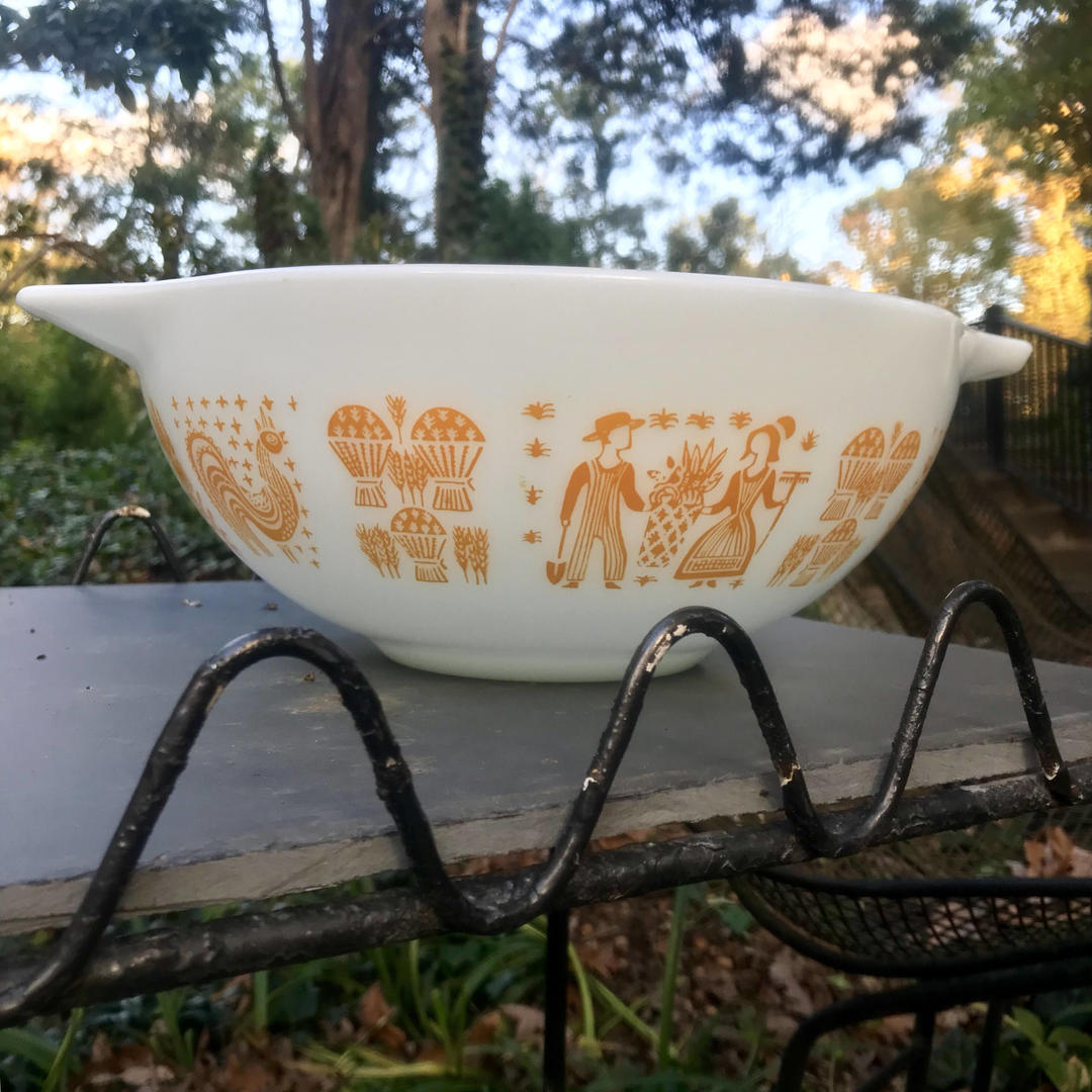 Pyrex 444 Butterprint Cinderella Orange Amish | Brain Washington ...