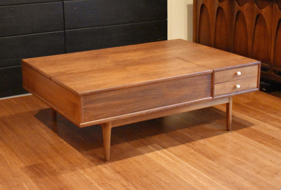 Newly-restored Drexel Declaration walnut coffee table ...