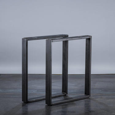 SET of 2 Rectangular Steel Tube Table Legs (dining/ | Timber Forge ...