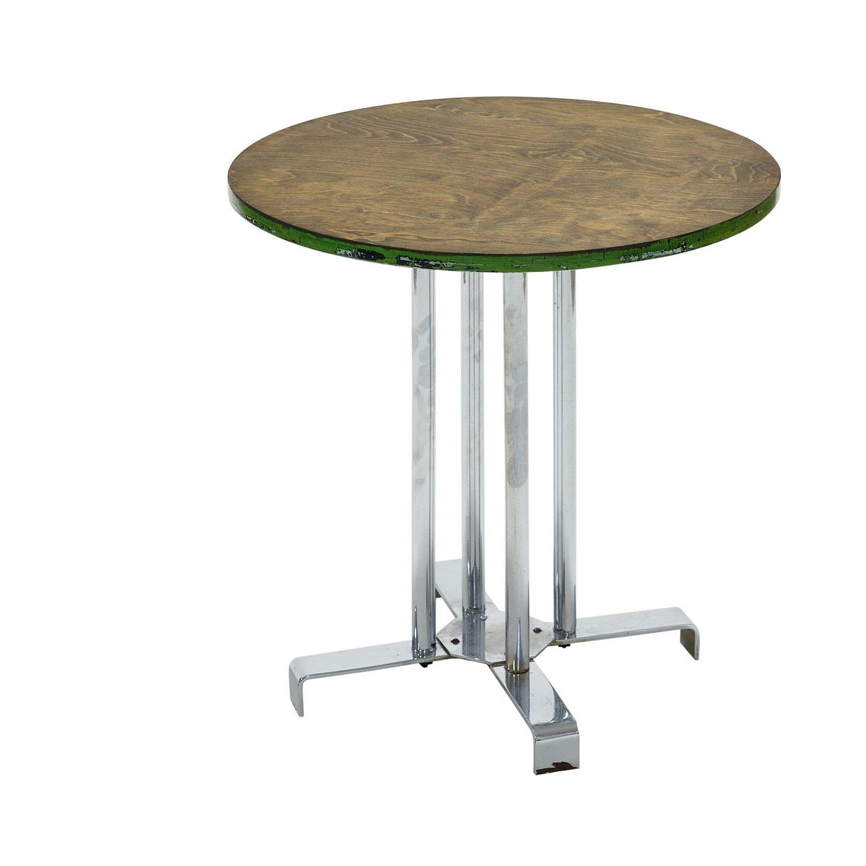 Vintage wood and tubular steel side table designed | Peach Modern ...