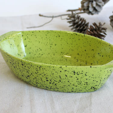 Vintage Cerutil Lime Speckled Stoneware Casserole Dish | Bakeware ...