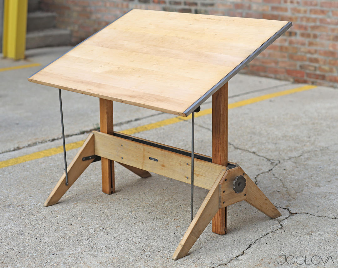 all-original restored vintage drafting table by Mayline of Sheboygan ...