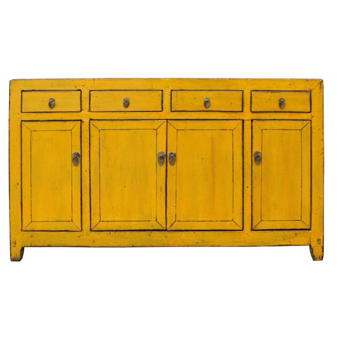 Yellow buffet cabinet store