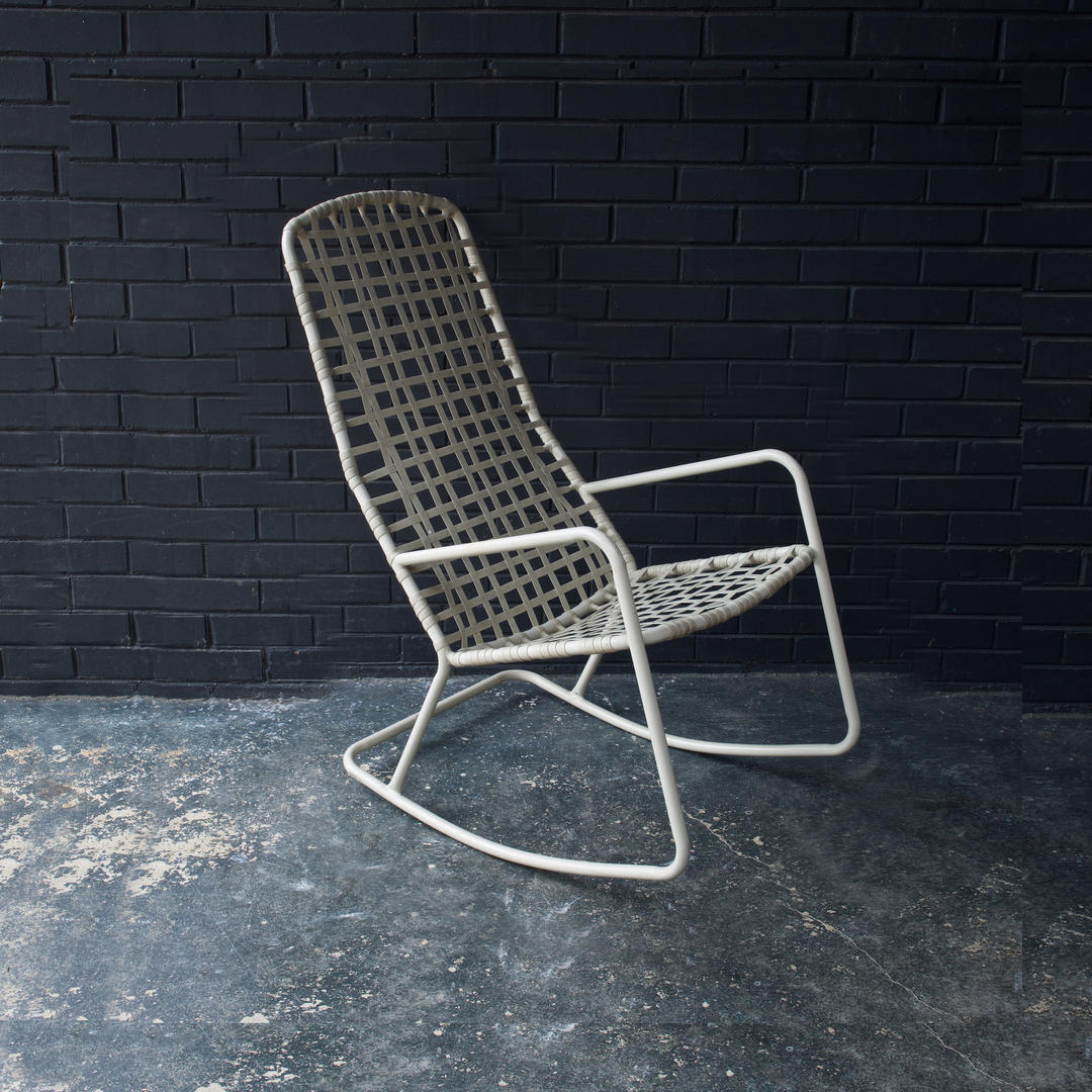 Vintage 1970s Taupe Biege Tamiami Brown Jordan Rocker Mid-Century ...