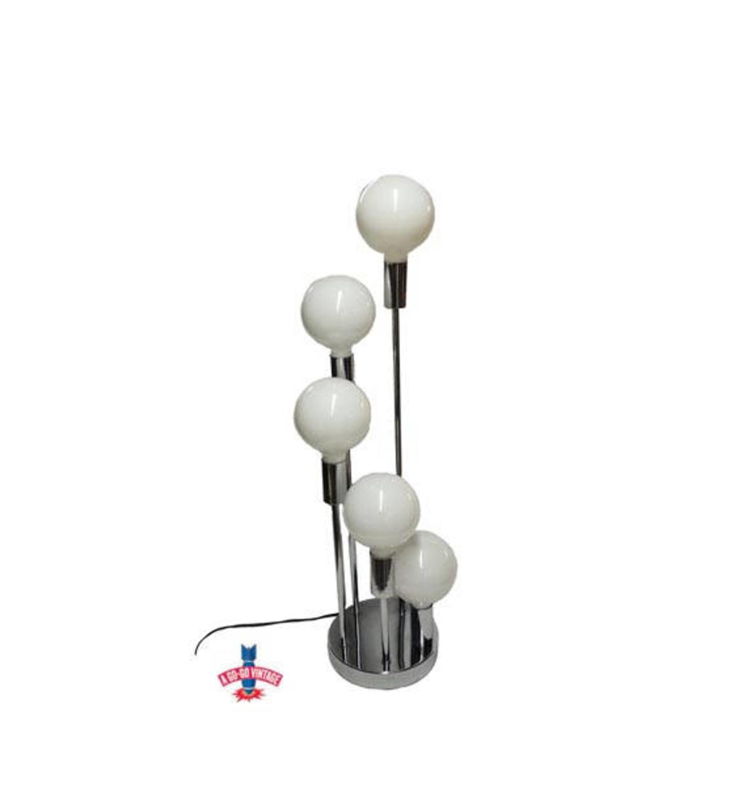 Vintage Chrome Ball Table Lamp, Mid Century Modern Globe Orb | A GoGo ...