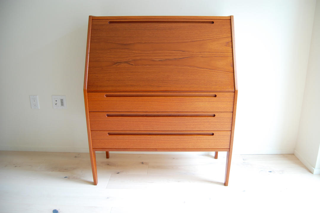 Danish Modern Kai Kristiansen Teak Secretary Desk/Vanity by Torring ...