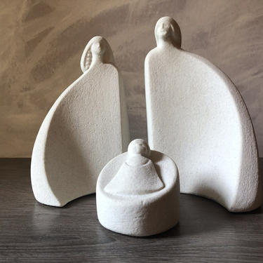 Vintage stone nativity sculpture by MARBELL Belgium Art, 1970 | Pink ...