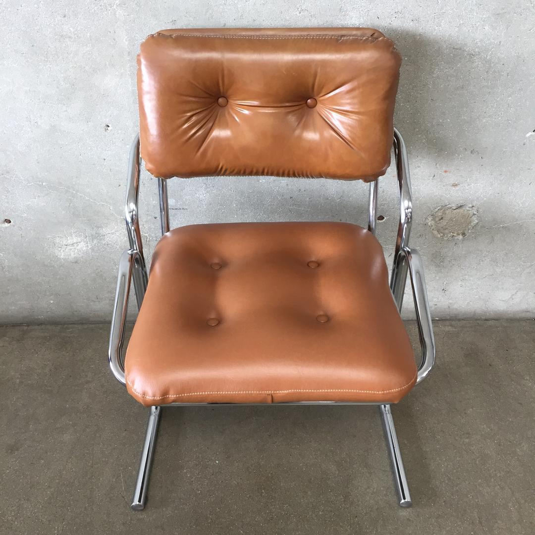 Mid Century Bent Chrome Tube Chair | Urban Americana | Long Beach, CA