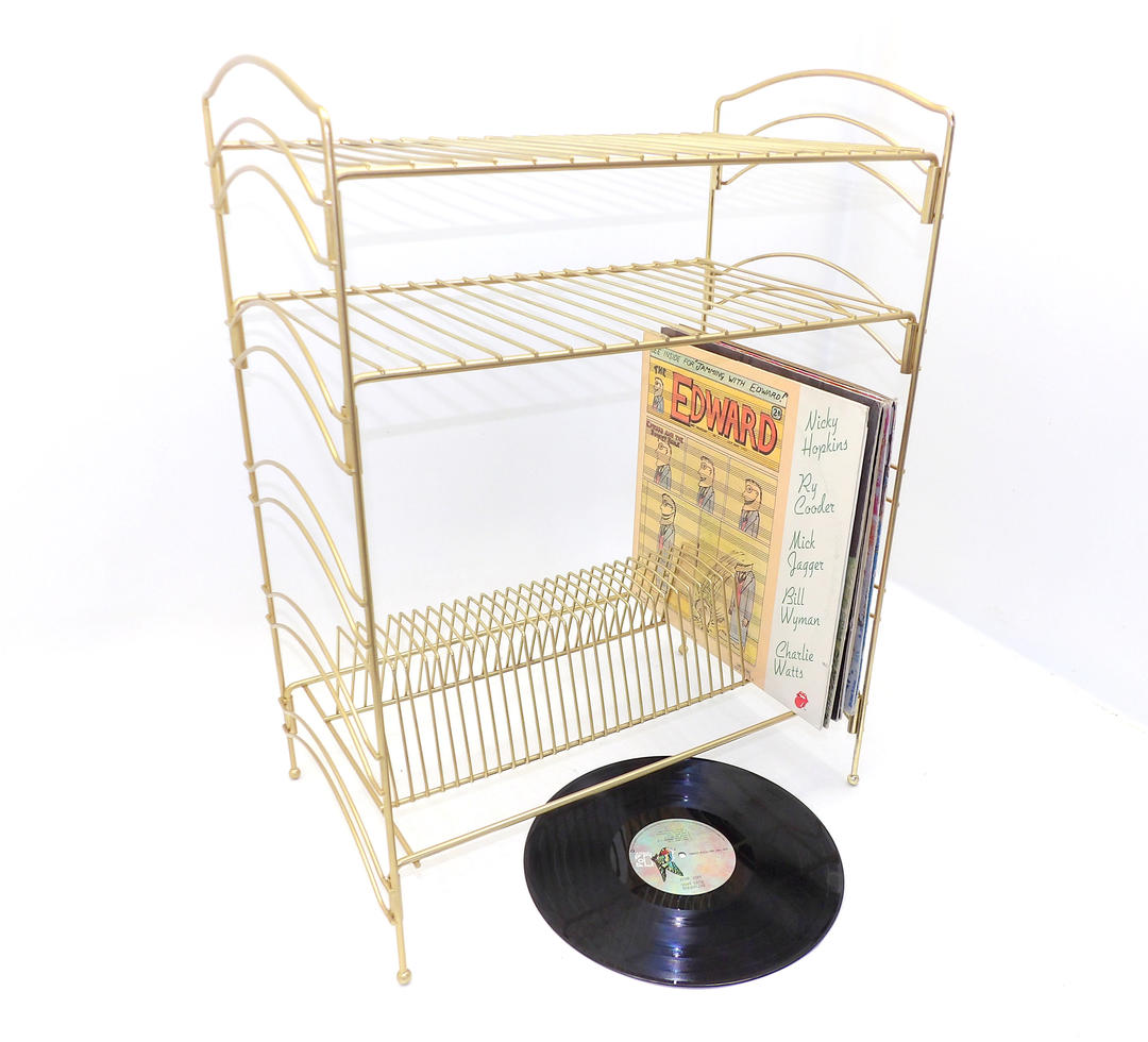 Turntable Receiver Tuner Stand Record Album Rack Vinyl 33 or 45 RPM ...