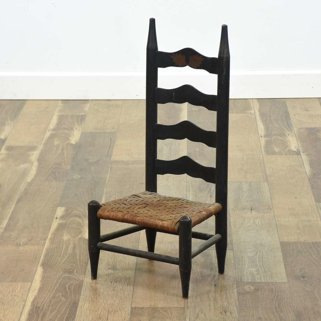 Child'S Shaker Style Ladder Back Chair W Reed Seat | Loveseat (San ...