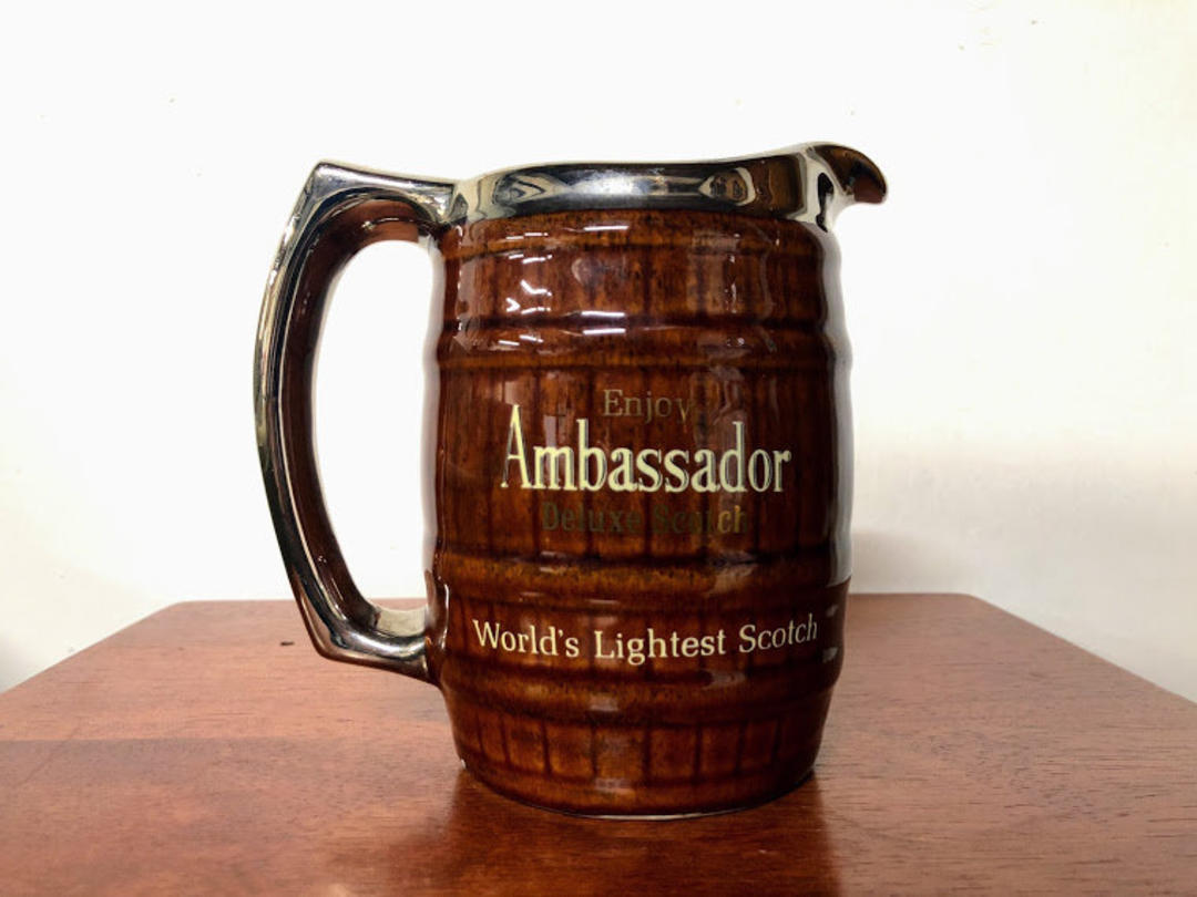 Vintage Ambassador Deluxe Scotch Barrel Pitcher | Over the Years ...