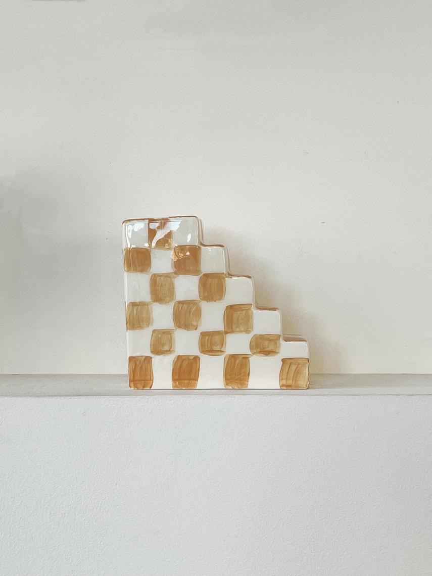 Checkerboard Stair Vase | Home Union | Brooklyn, NY