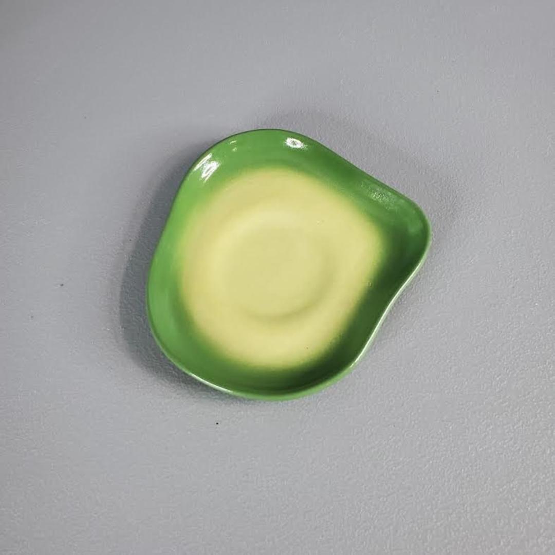 Tamac Pottery Avocado Green Saucer Plate | Retro Revival Shop | Fort Worth, TX